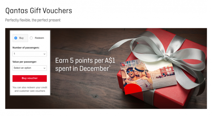Get bonus Qantas points by buying Qantas gift vouchers here