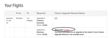 Case study: using Qantas Points to upgrade to Business Class to the US