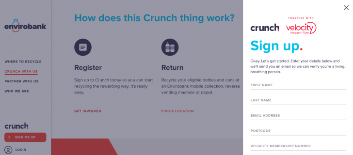 Velocity offering 15% bonus on all Crunch Credit transfers - Point Hacks