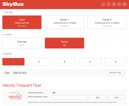 A guide to earning Velocity Points on SkyBus services - Point Hacks