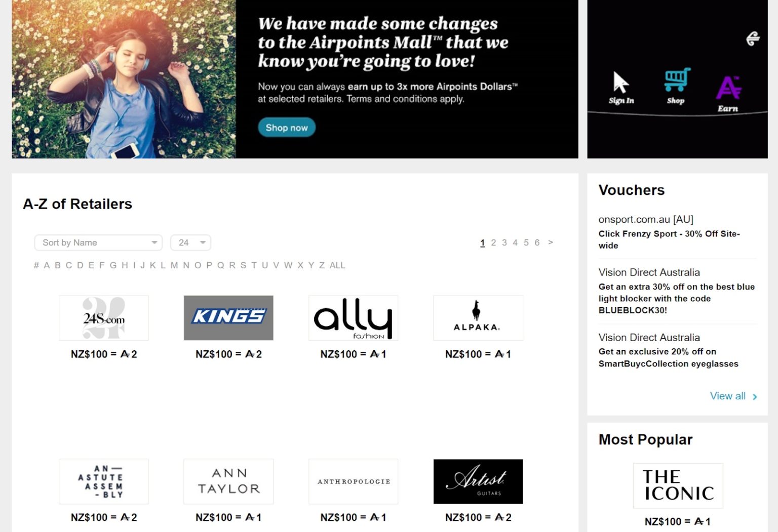 How to earn Airpoints Dollars at the Airpoints Mall - Point Hacks