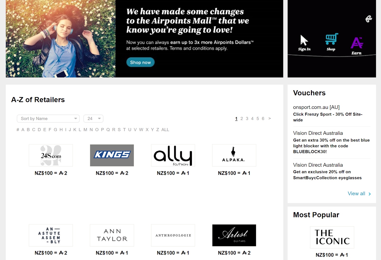 How to earn Airpoints Dollars at the Airpoints Mall - Point Hacks