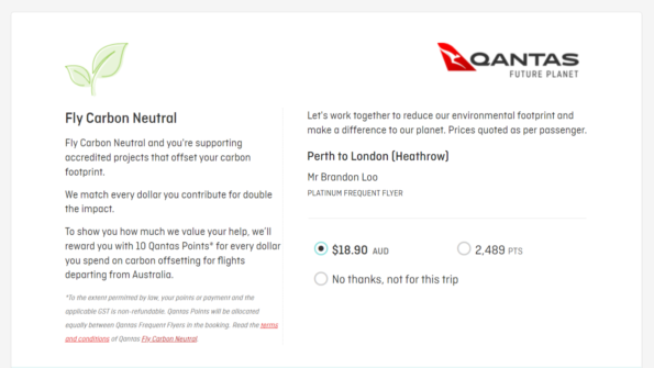 How does the Qantas 'Fly Carbon Neutral' program work? - Point Hacks