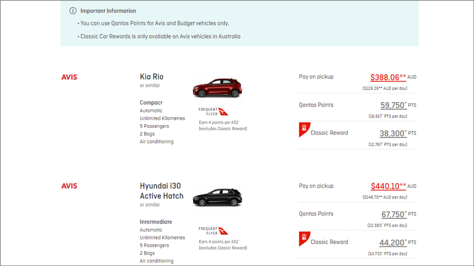 How To Earn Qantas Points On Car Hire Bookings Point Hacks How To Earn Qantas Points On Car Hire Bookings Point Hacks