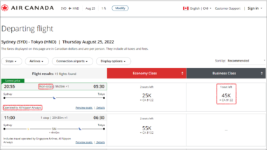 Buy Aeroplan Points with a bonus and travel to Tokyo in style - Point Hacks