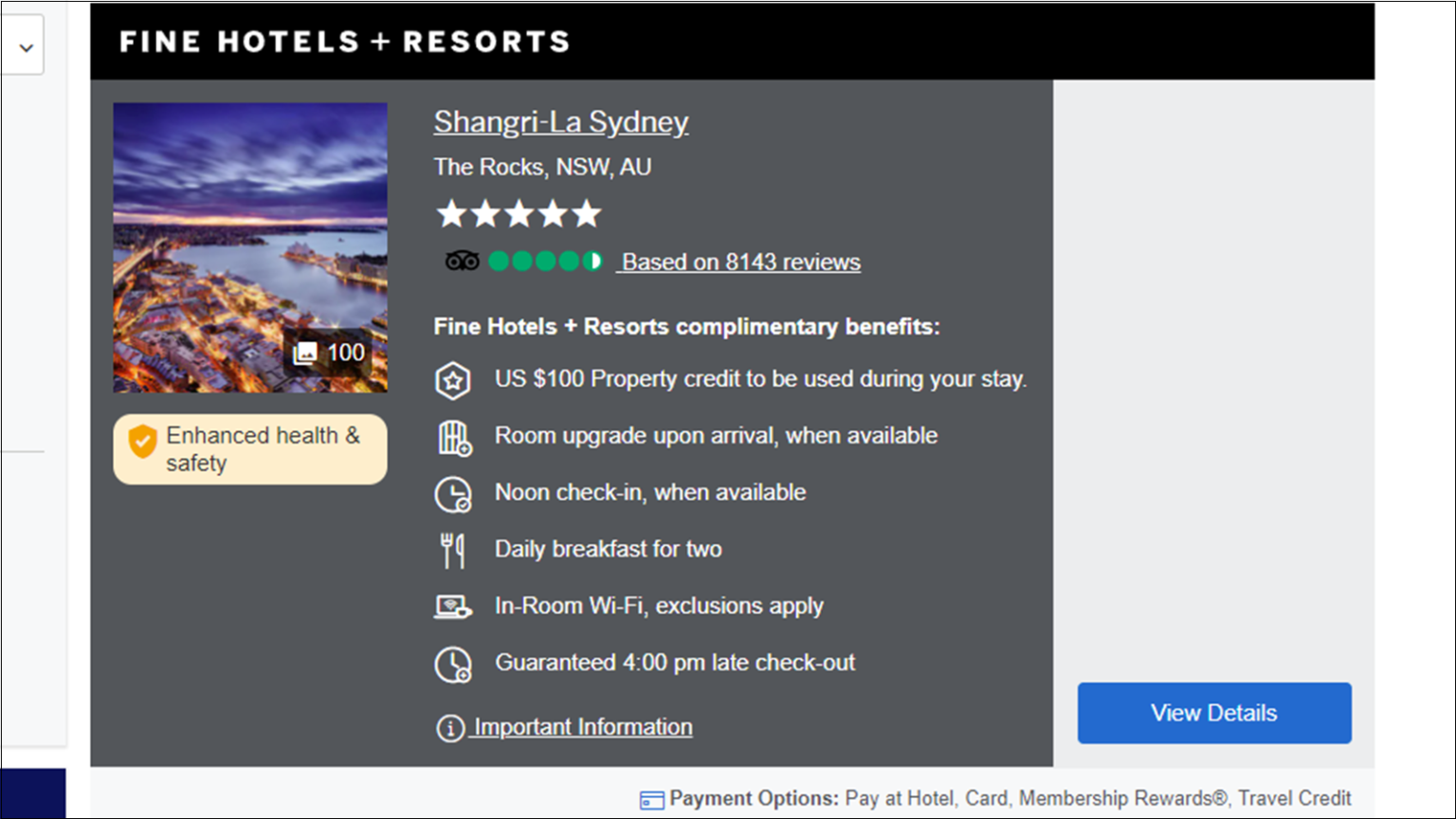 Maximising American Express Fine Hotels + Resorts - Point Hacks