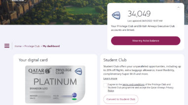 Our guide to Qatar Airways Privilege Club Avios - Point Hacks