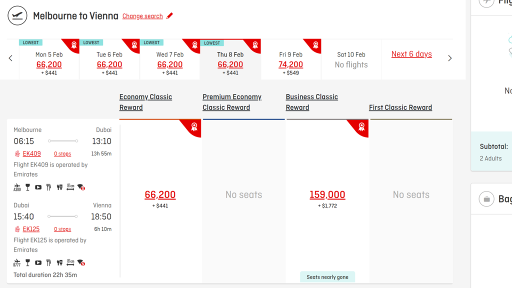Ultimate Emirates First Class luxury to Europe with Qantas Points ...