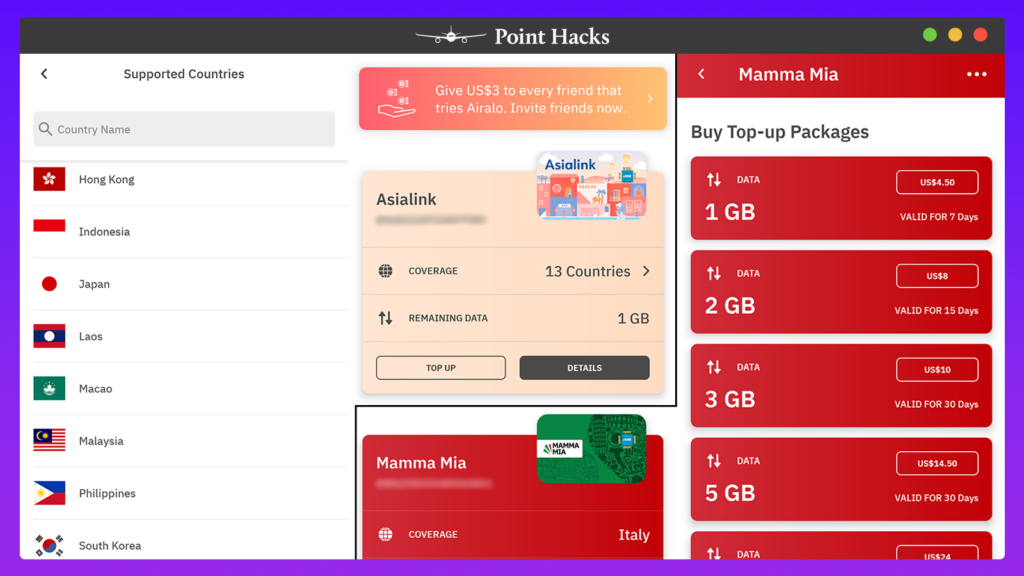 My experience with using travel eSIMs overseas - Point Hacks