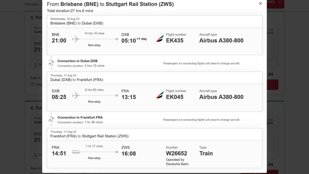 When your Emirates plane is a Deutsche Bahn train - Point Hacks