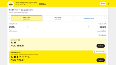 Scoot Boeing 787 ScootPlus (Perth – Singapore) - Point Hacks