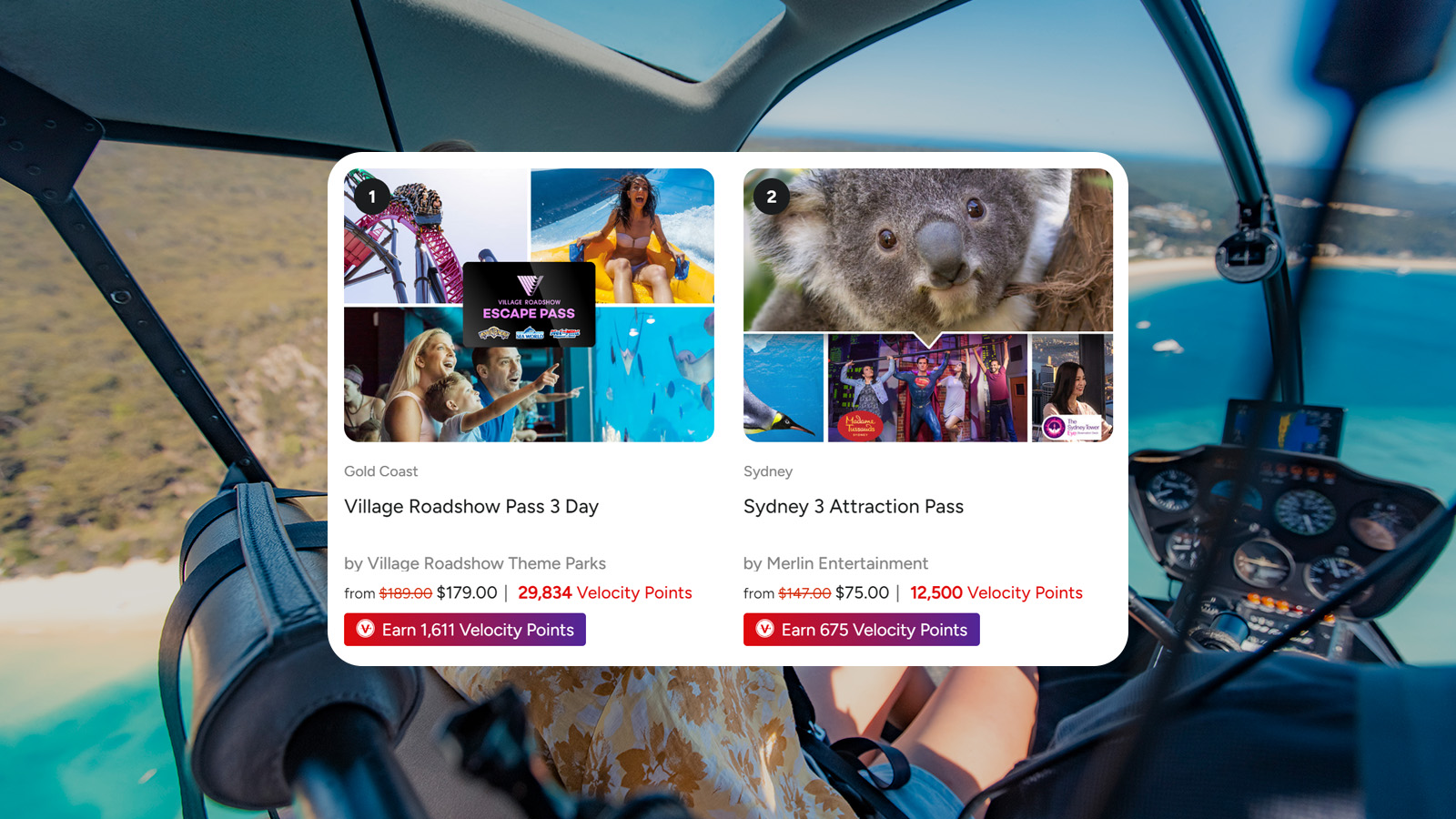 Earn Velocity Points on travel adventures with Experience Oz - Point Hacks