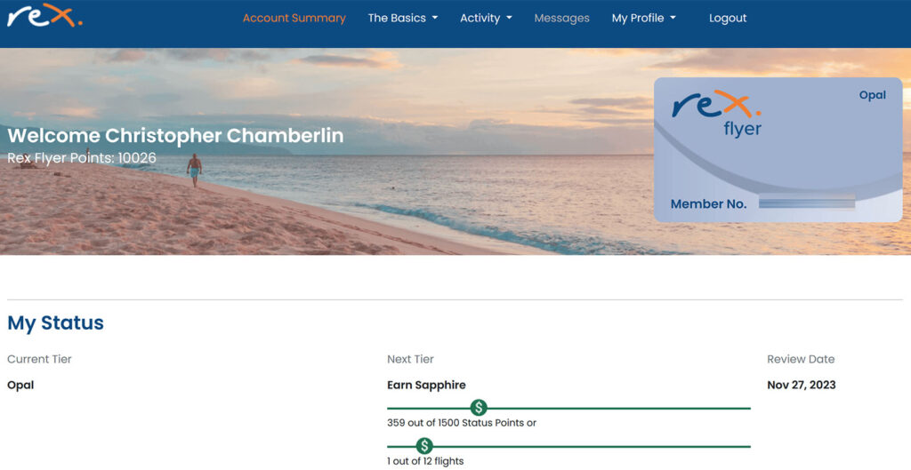 Rex Flyer road test of Australia's newest loyalty program - Point Hacks