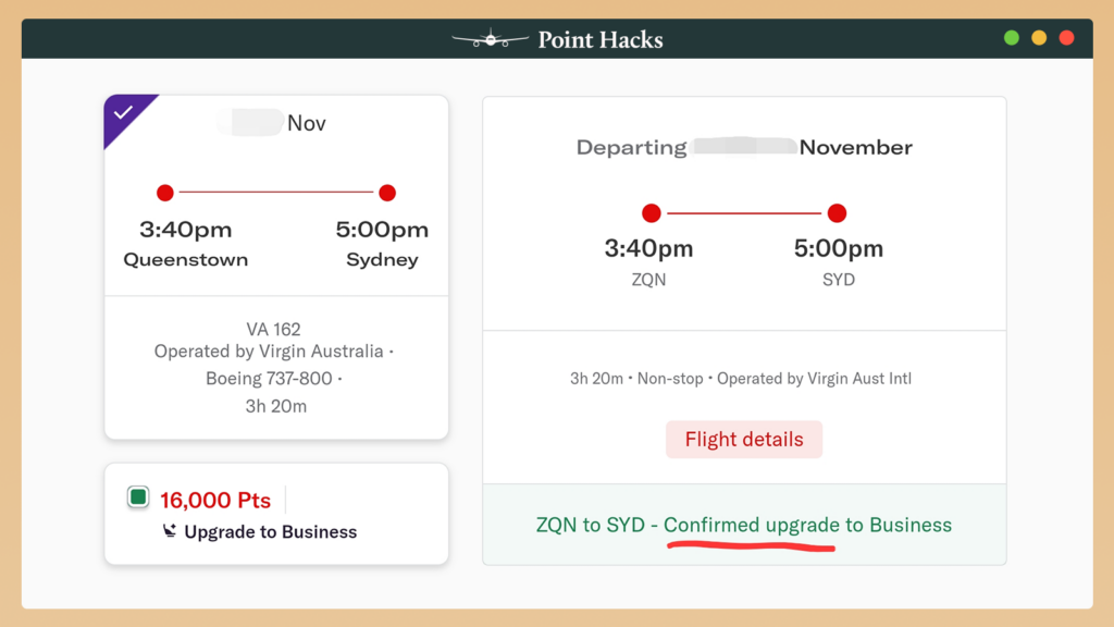 How to use Velocity Points For Upgrades On Virgin Australia - Point Hacks