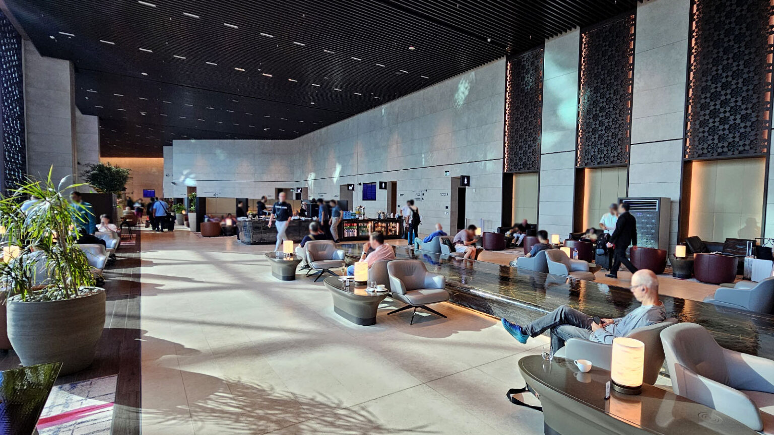Review: Qatar Airways Al Mourjan Business Lounge Garden, Doha - Point Hacks